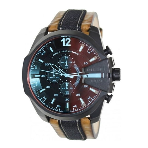 Diesel Mega chief Chronograph Men's Black Dial Quartz Watch DZ4305 ...