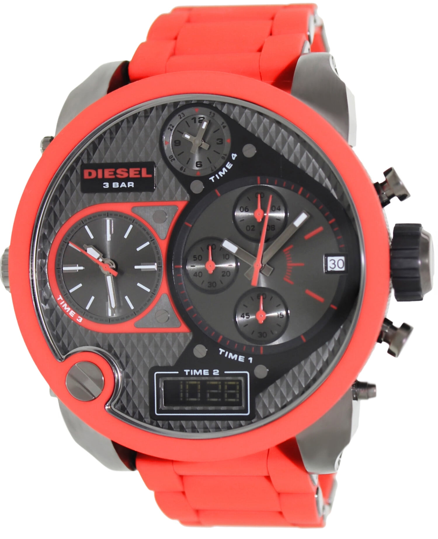 Diesel Men's DZ7279 The Daddies Series Analog Display Analog Quartz Red ...