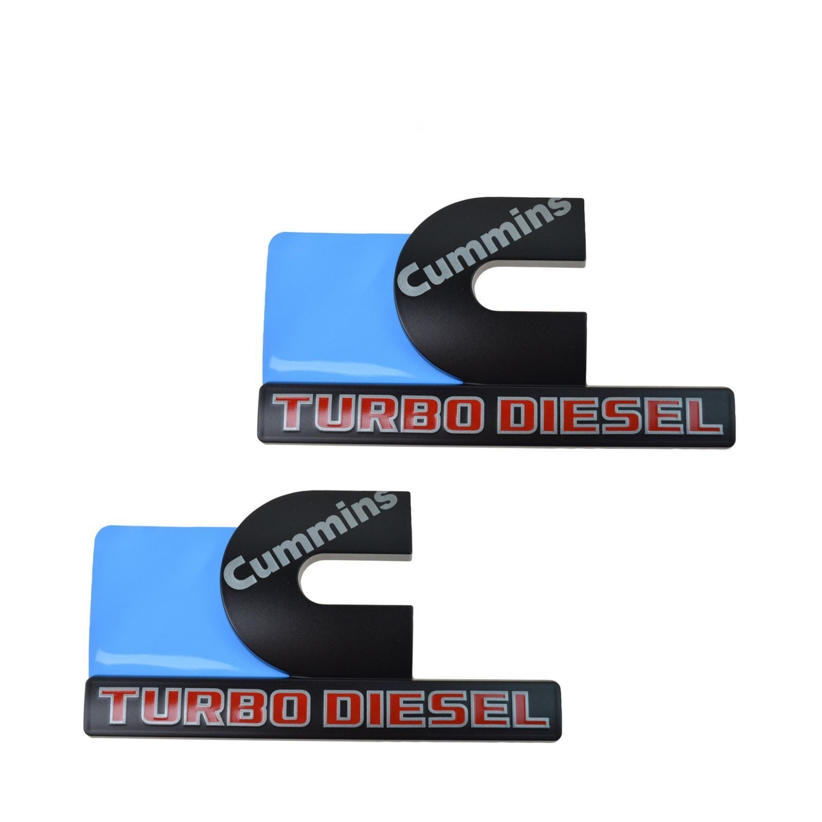 Diesel Nameplate Emblem Set - Black & Red for 2011-2018 for Ram 2500 ...