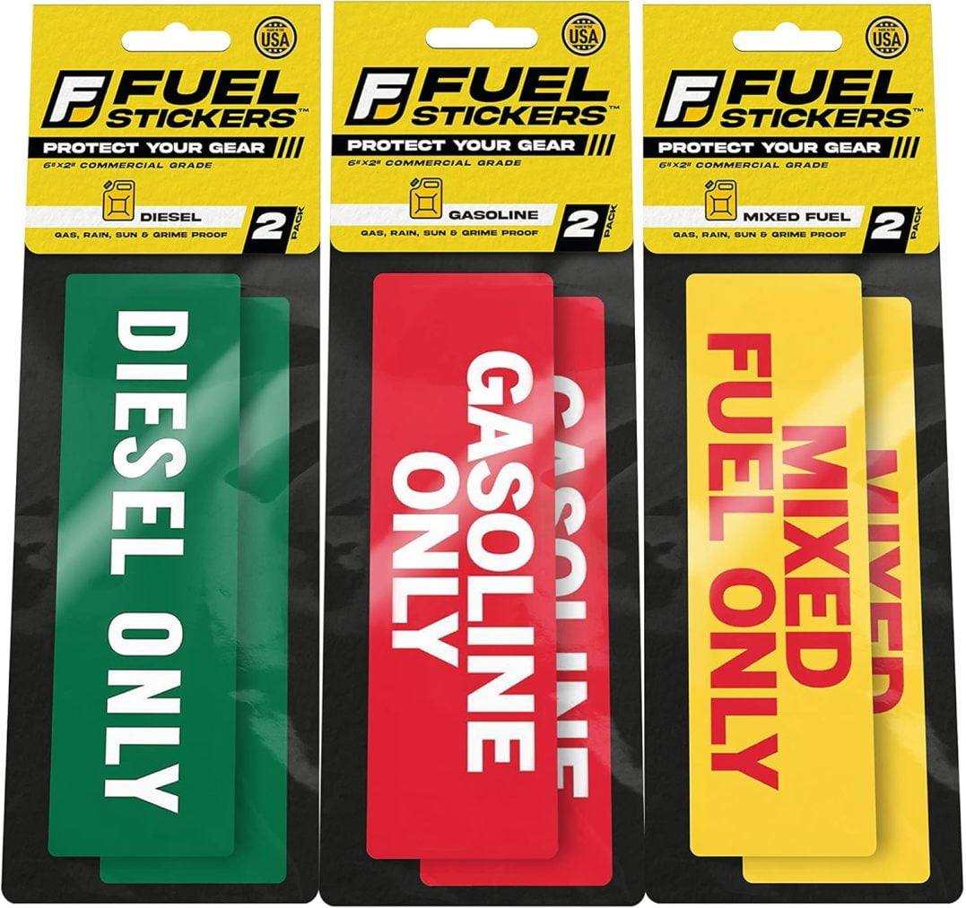 Diesel Only, Mixed Fuel Only, and Gas Only Sticker - 2 Labels of Each ...
