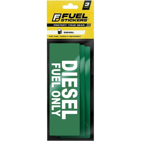 Diesel Only Sticker - 3-Pack Fuel Identification Labels for Tank ...