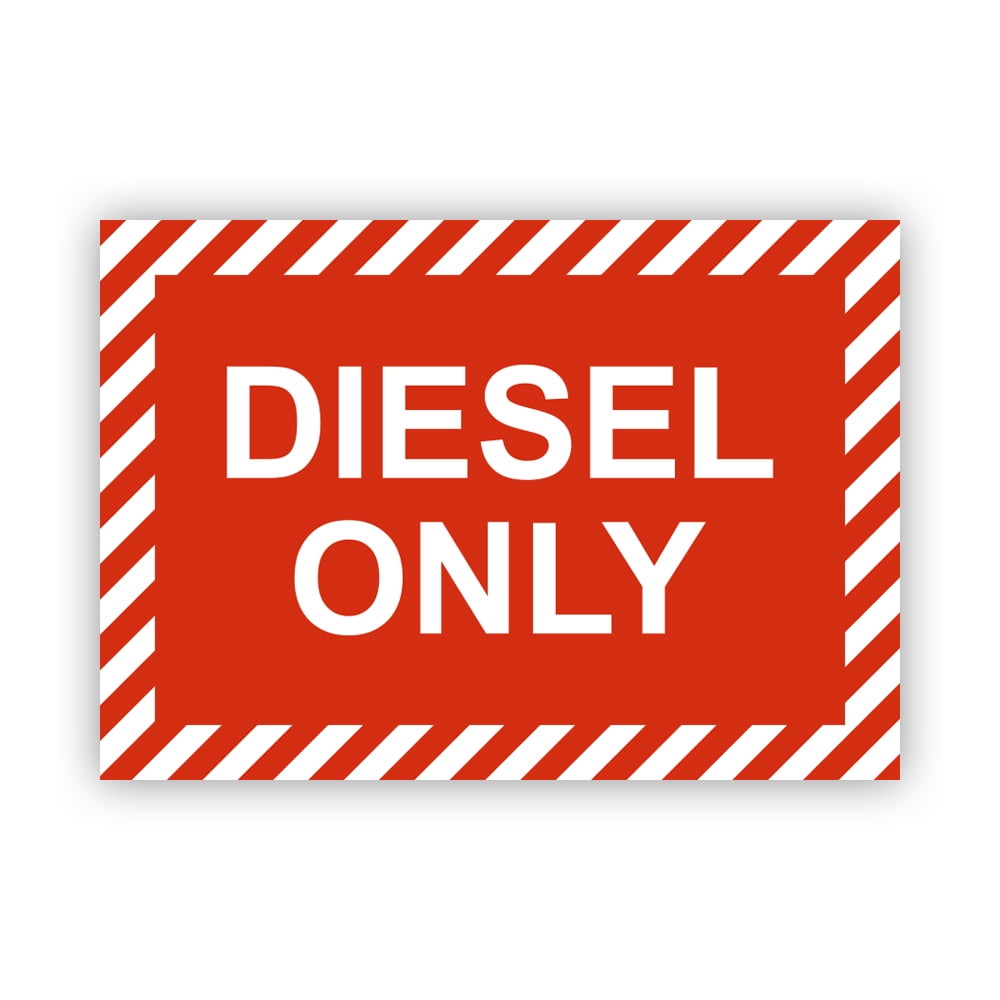 Diesel Only Sticker Decal - Self Adhesive Vinyl - Weatherproof - Made ...