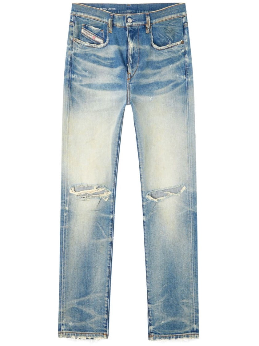 Diesel Powder Blue Tapered Jeans With Classic Five-Pocket Design (Men's ...