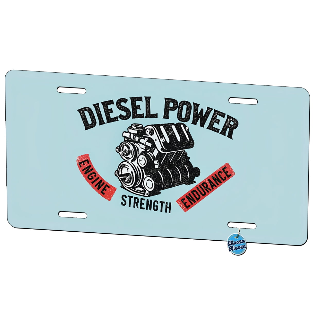 Diesel Power Engine Strength Endurance Metal Novelty License Plate ...