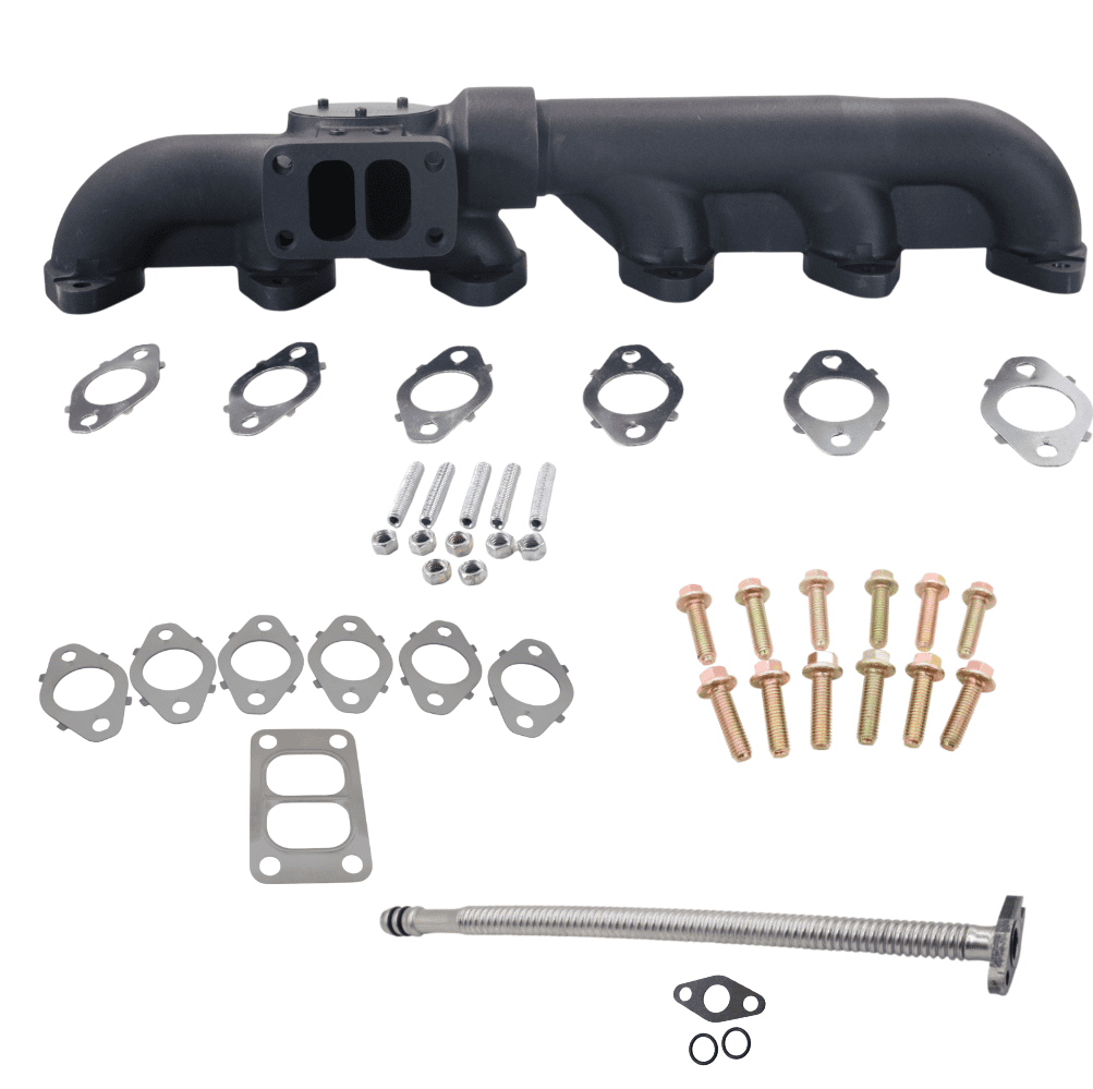 Diesel Power Source Complete T3 Turbo Bundle: 2-Pc Exhaust Manifold ...