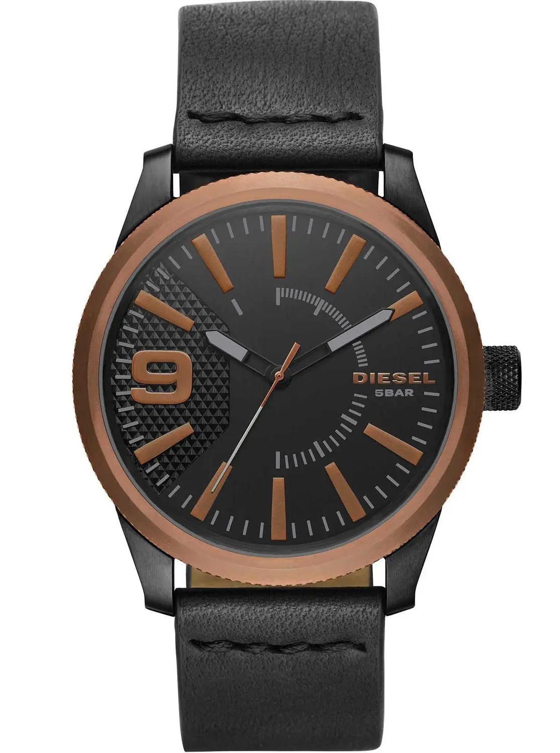 Diesel Rasp Rose Gold Tone Steel Black Dial Quartz Men Watch DZ1841 ...