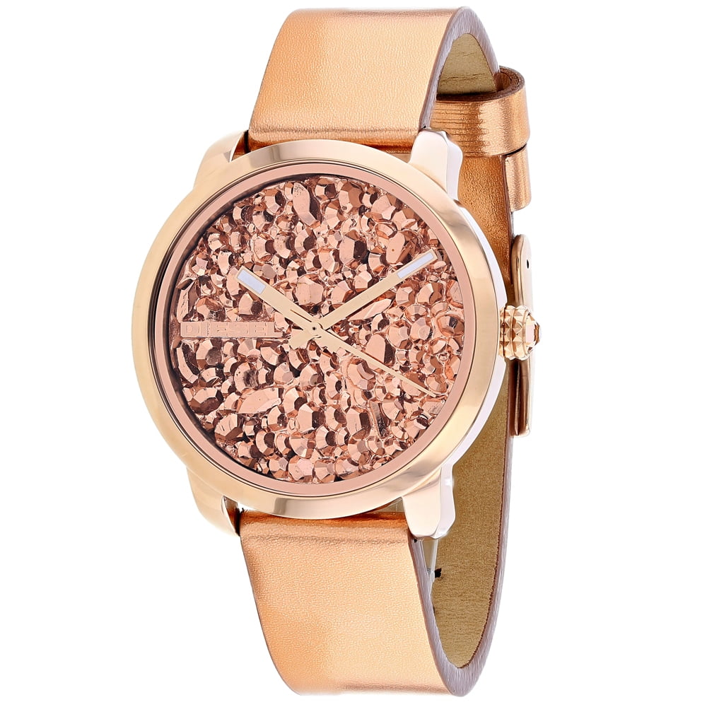 Diesel Women's Flare Rocks Rose Gold Dial Watch - DZ5583 - Walmart.com