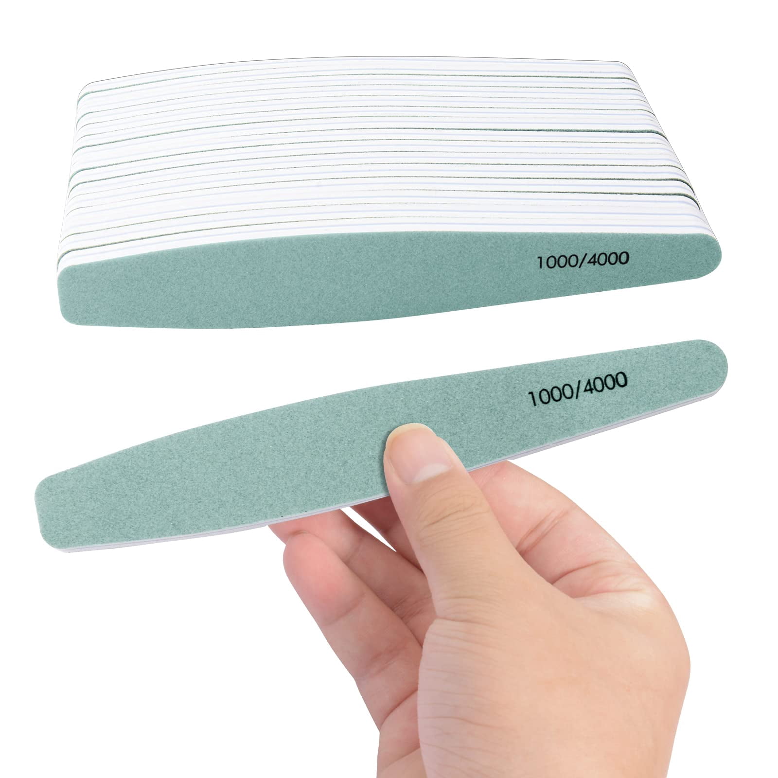 Diesisa 15pcs 1000/4000 Grit ESF27 Nail Files for Nails, Emery Boards for Files, Double-Sided ...