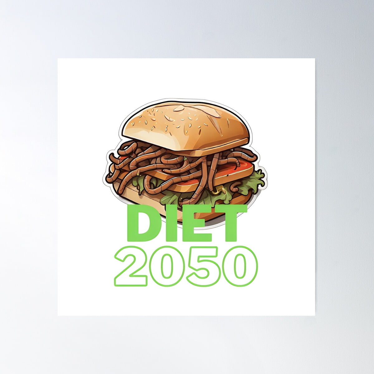 Diet 2050 Poster Wall Art, Modern Wall Decor For Living Room Bedroom ...