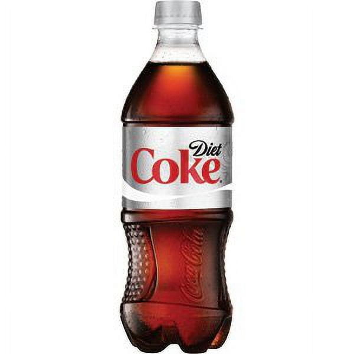 Diet Coke, 20 Ounce Bottles, 24 Pack, No Sugar, No Calories, 76.7 mg ...