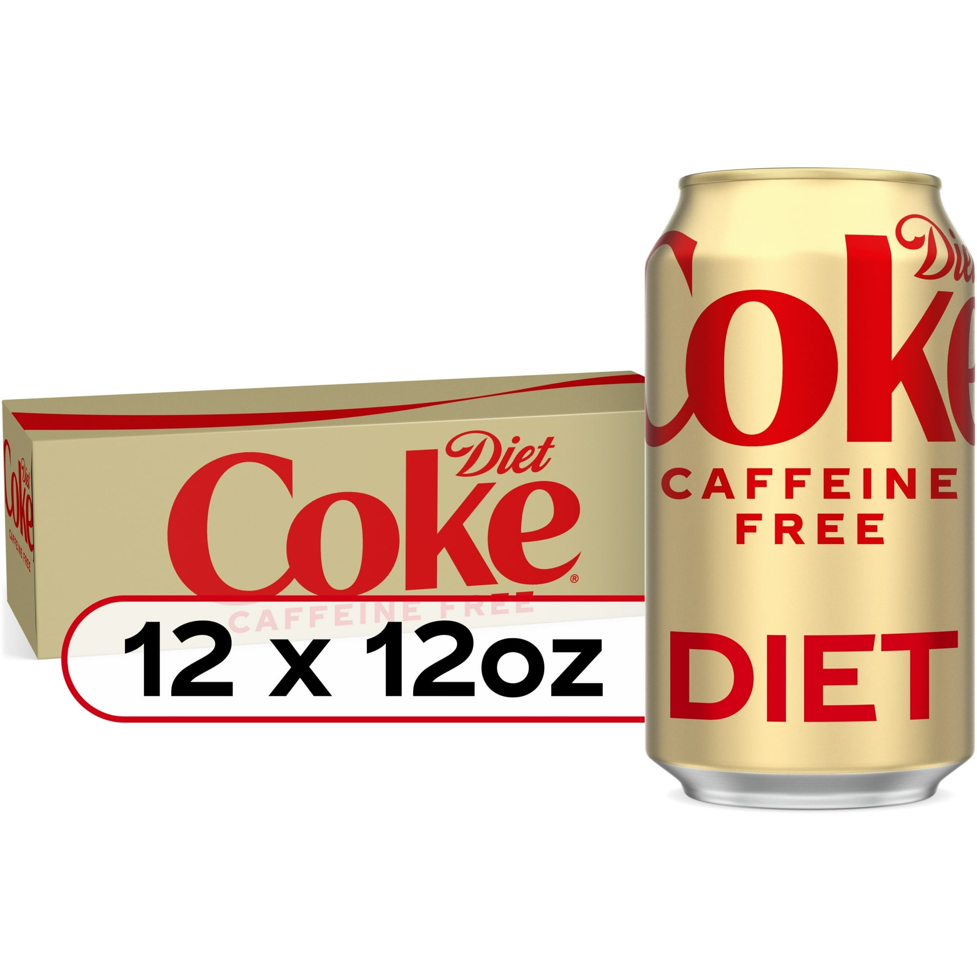 Diet Coke Caffeine Free Soda Pop, 12 fl oz, 12 Cans-Pack Of 2 - Walmart.com