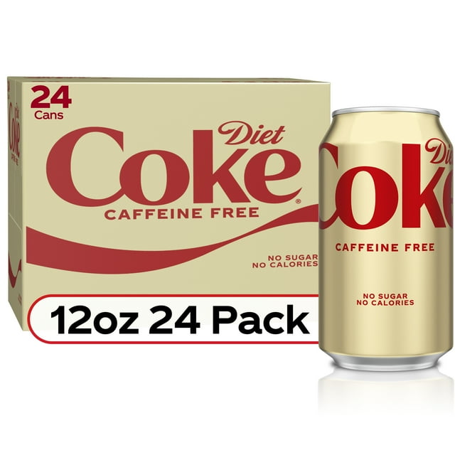 Diet Coke Caffeine Free Soda Pop, 12 fl oz, 24 Pack Cans - Walmart.com