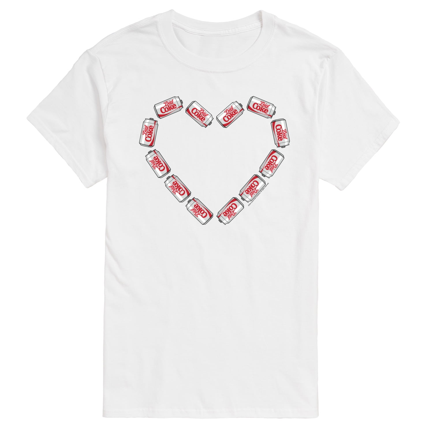 Diet Coke - Can Heart - Men's Short Sleeve Graphic T-Shirt - Walmart.com