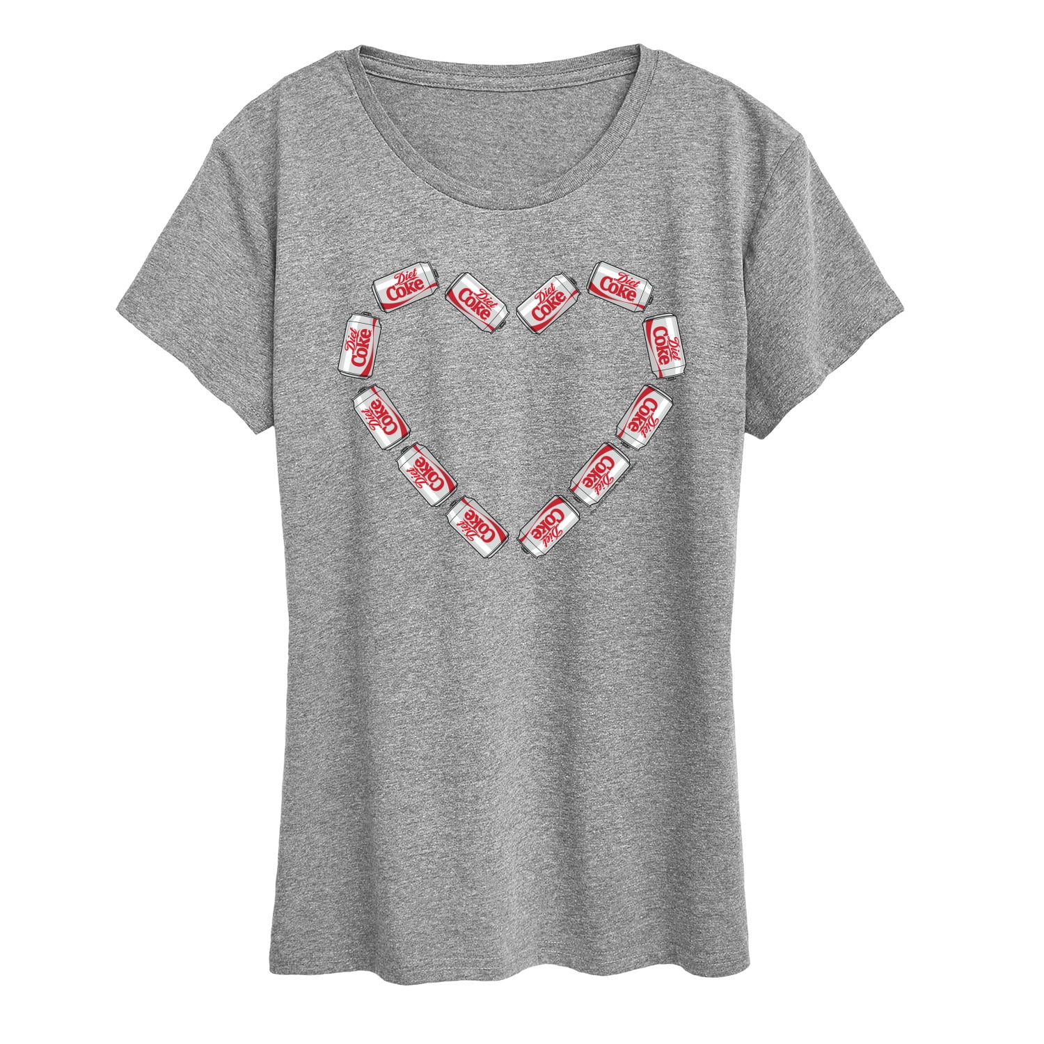 Diet Coke - Can Heart - Women's Short Sleeve Graphic T-Shirt - Walmart.com