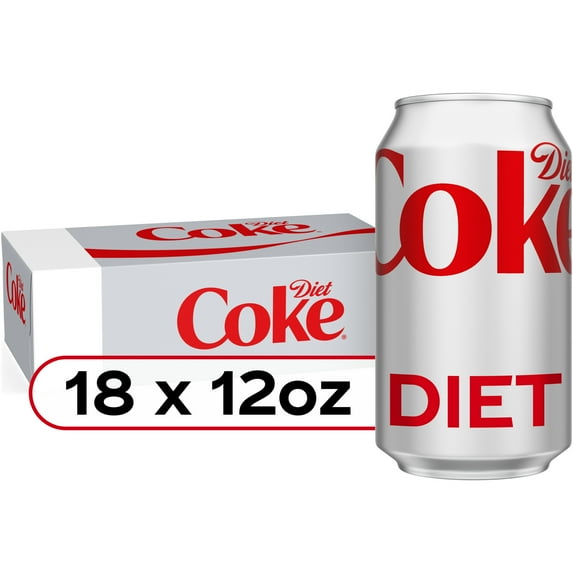 Diet Coke Sugar-Free Soda Pop, Crisp & Refreshing, 18 Pack Cans, 12 fl ...