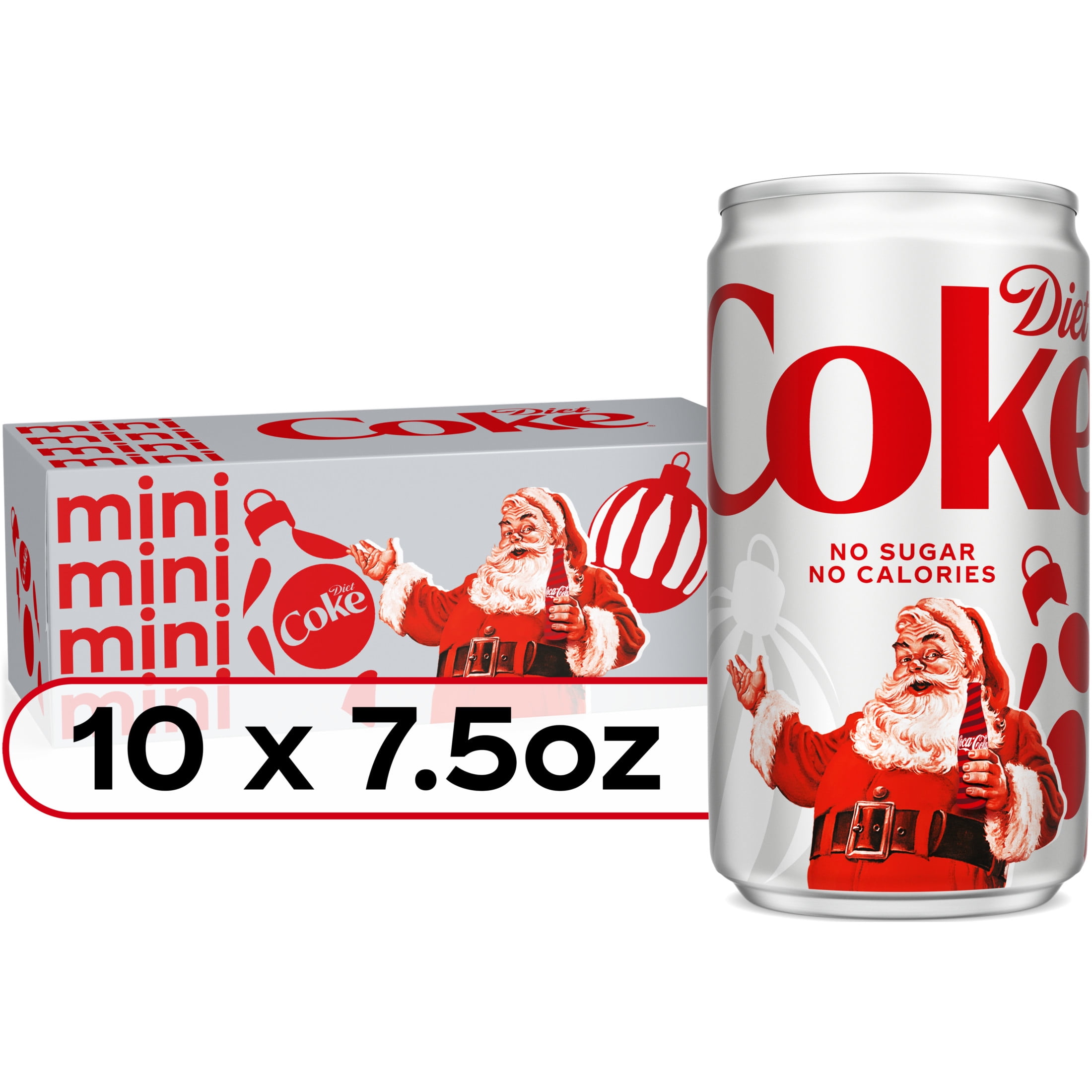 Diet Coke Diet Cola Soda Fridge Pack, 7.5 fl oz Mini Cans, 10 Pack ...