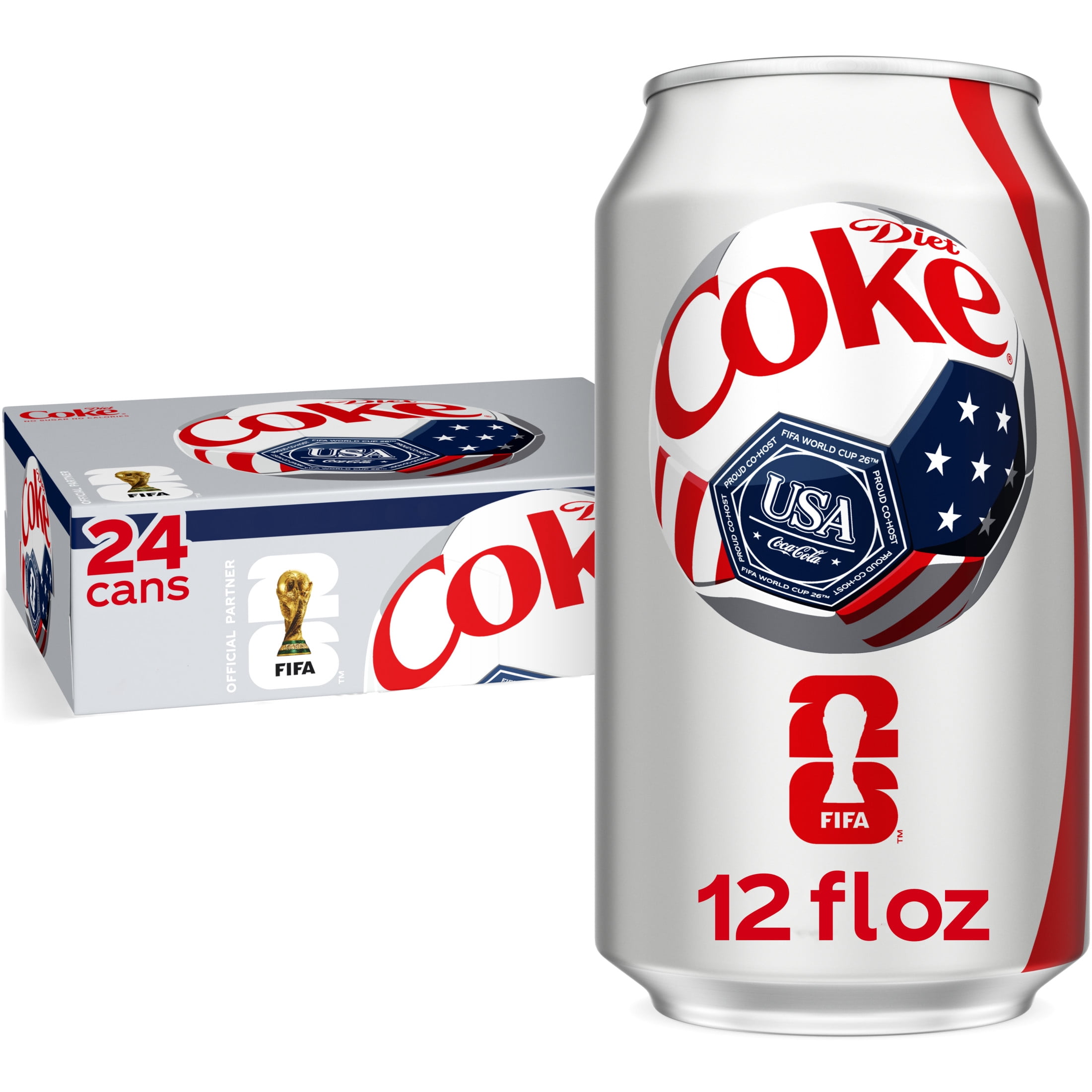 Diet Coke - Zero Calorie, Low Sodium Cola Soda Pop, 24 Pack of 12 fl oz ...