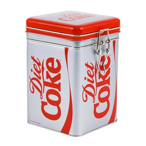 Diet Coke Food Container Large Rectangular All Metal Locking Cookie Jar ...