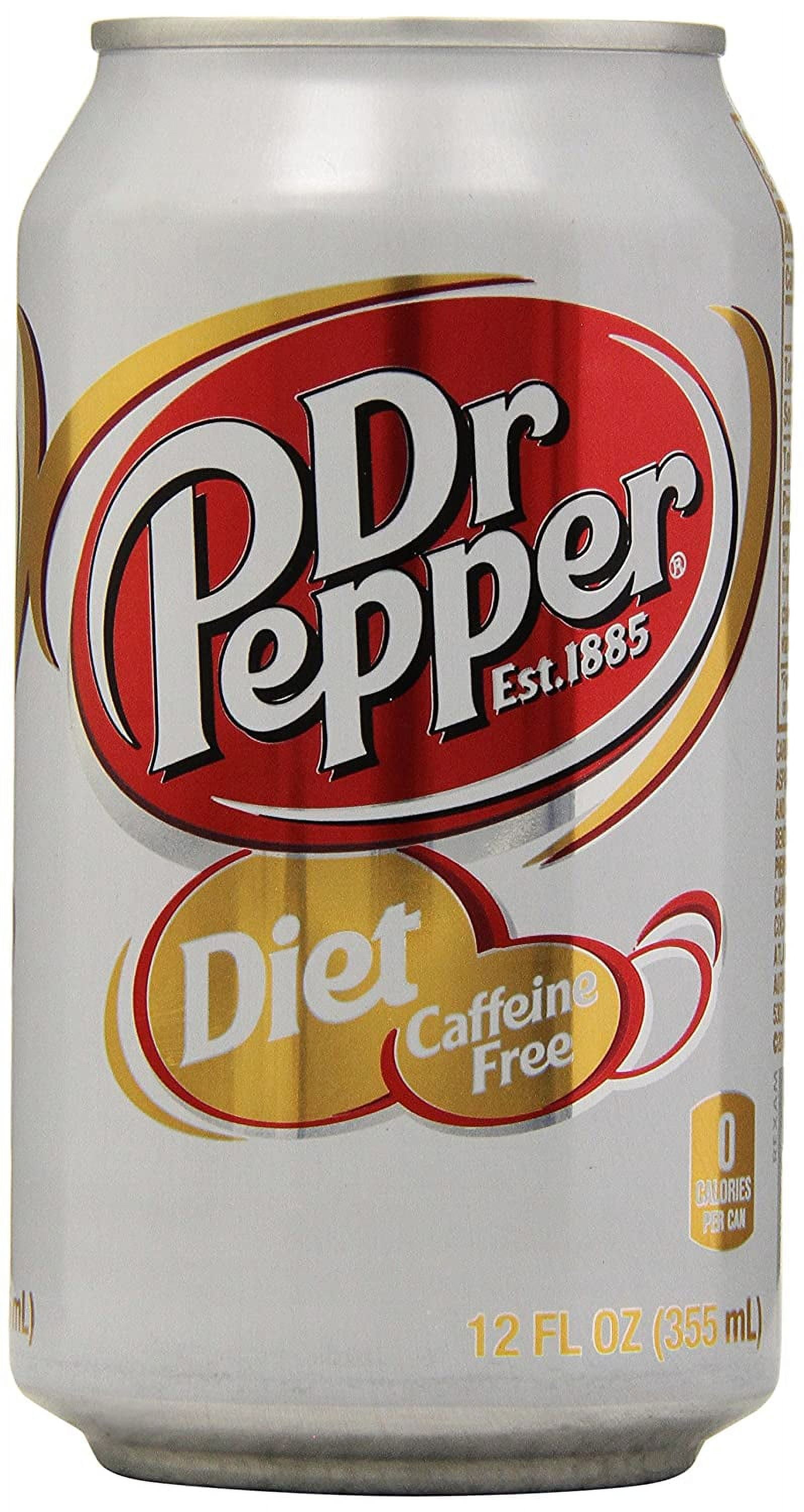 Dr. Pepper Diet Caffeine Free, 12 Fl oz Cans, Pack of 12, Zero Calories ...