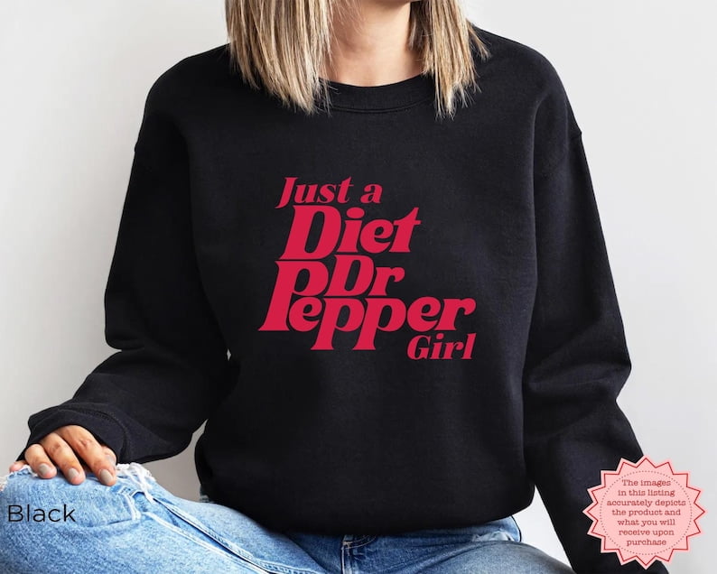Diet Dr Pepper Sweatshirt ,Soda Lover Sweater, Cozy Crewneck Sweater ...