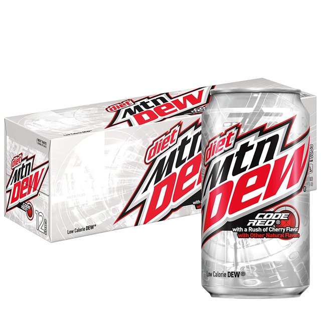 Diet Mountain Dew Code Red Cans Code Red (12 count, 12 oz each ...
