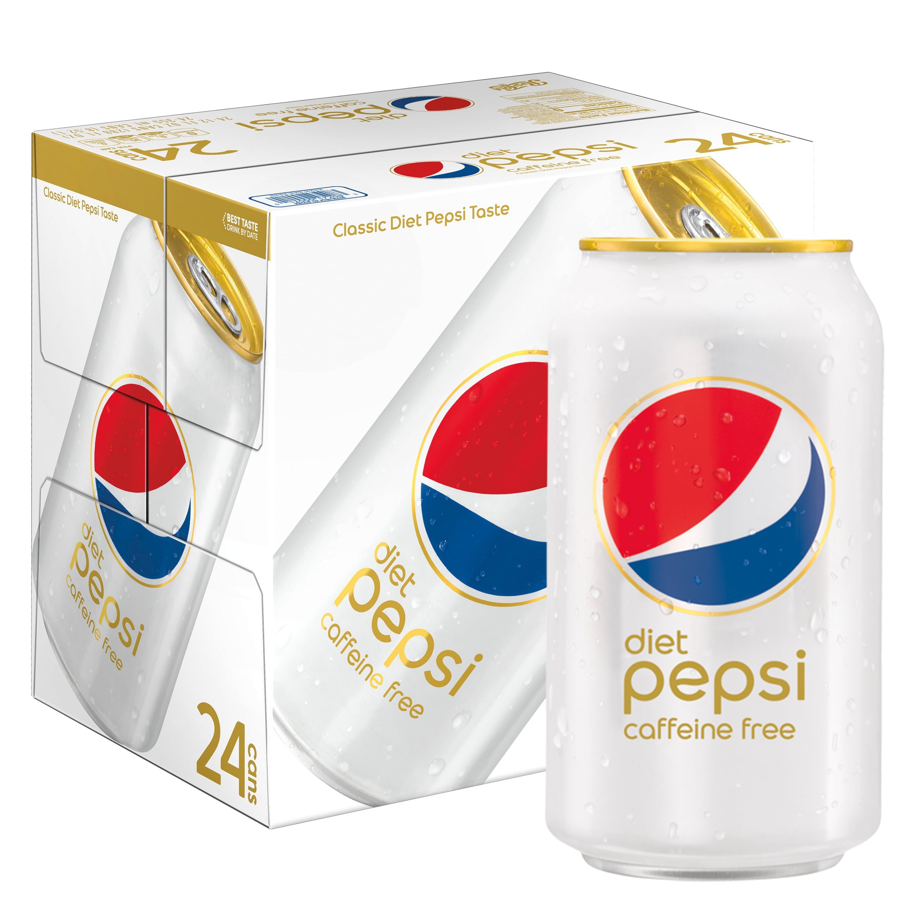 Diet Pepsi Caffeine-Free Original Cola Soda Pop, 12 fl oz (24 Cans ...
