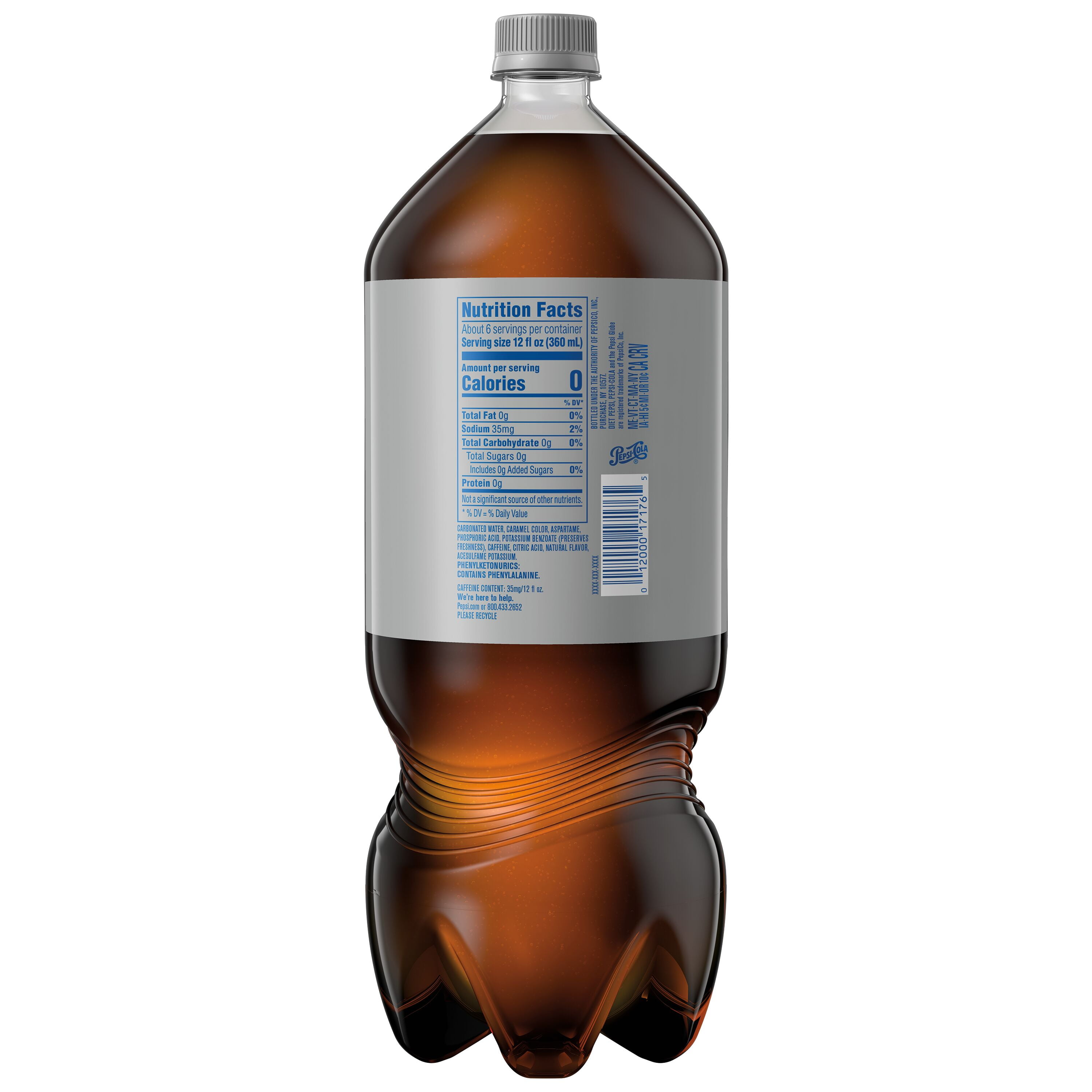 Diet Pepsi Cola Soda Pop, 2 Liter Size Bottle - Walmart Business Supplies