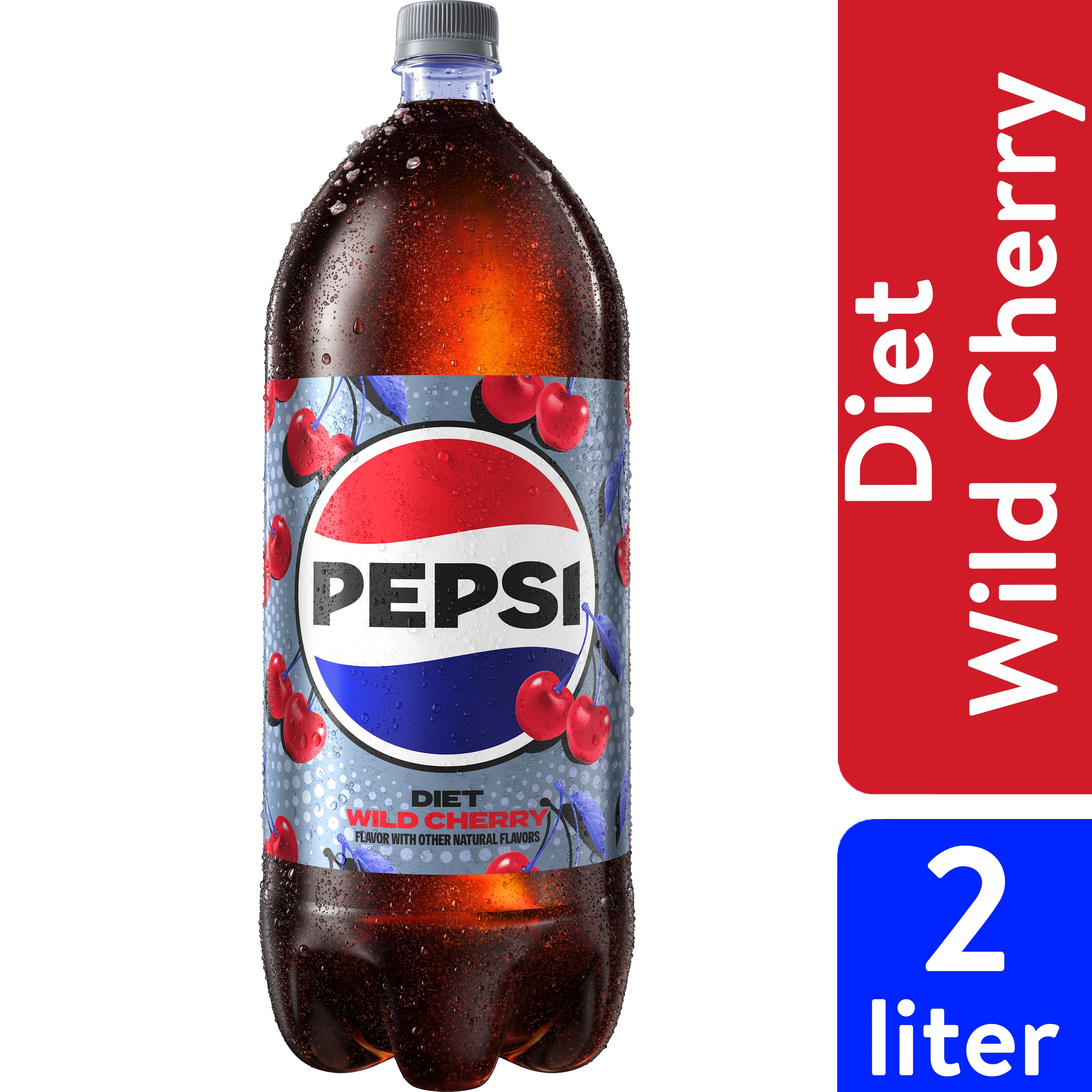 Diet Pepsi Wild Cherry Flavor Soda Pop, 2 Liter Bottle, Zero Calories ...