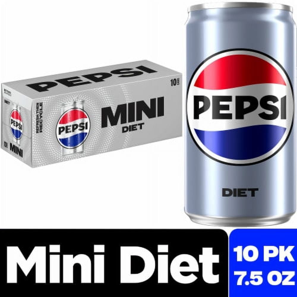 Diet Pepsi Mini Cans 10 pk / 7.5 fl oz. - Walmart.com