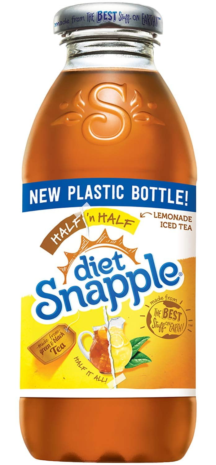 Diet Snapple Half 'n Half, 16 fl oz 24 Plastic Bottles - Walmart.com