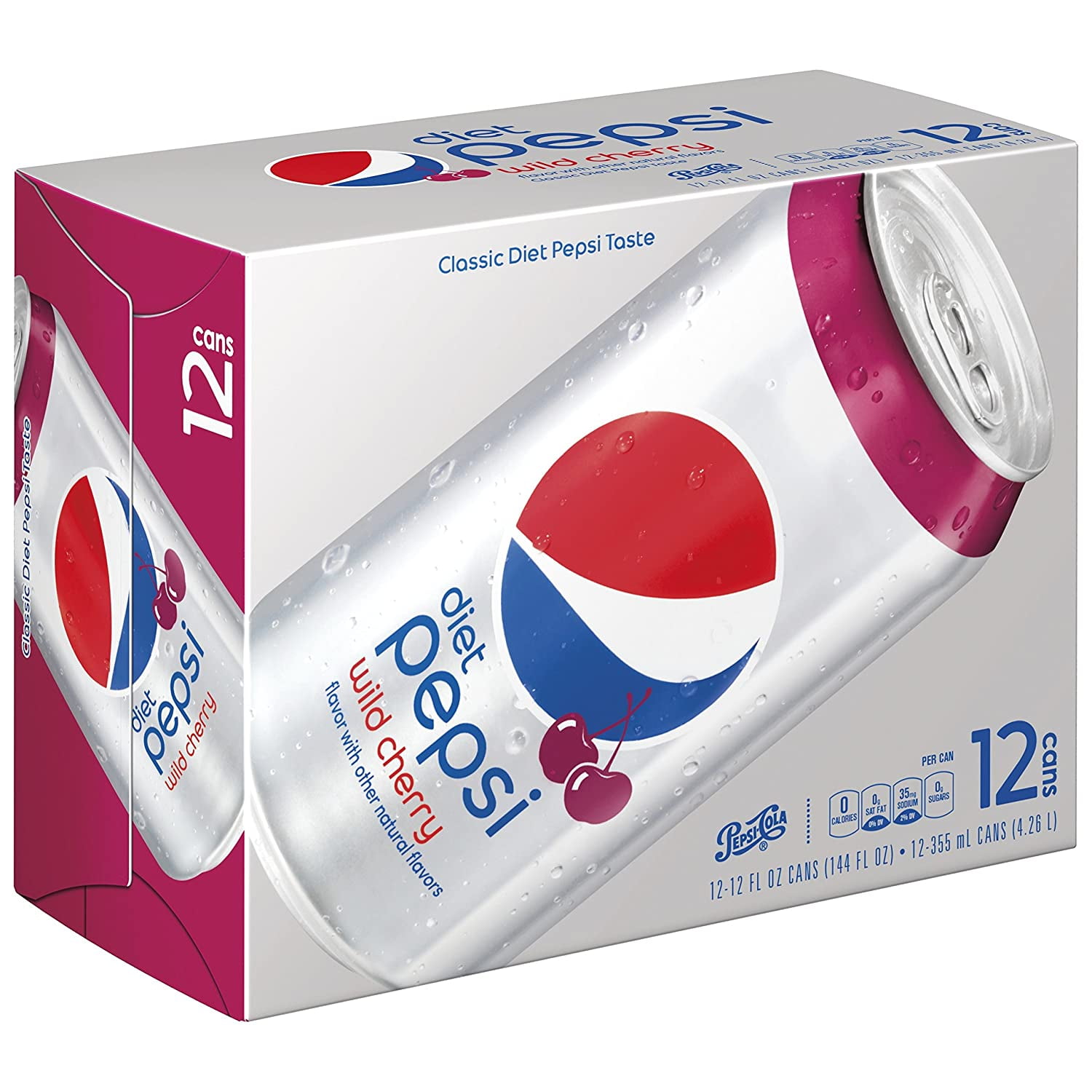 Diet Wild Pepsi, 12 oz Cans, 12 Count - Walmart.com