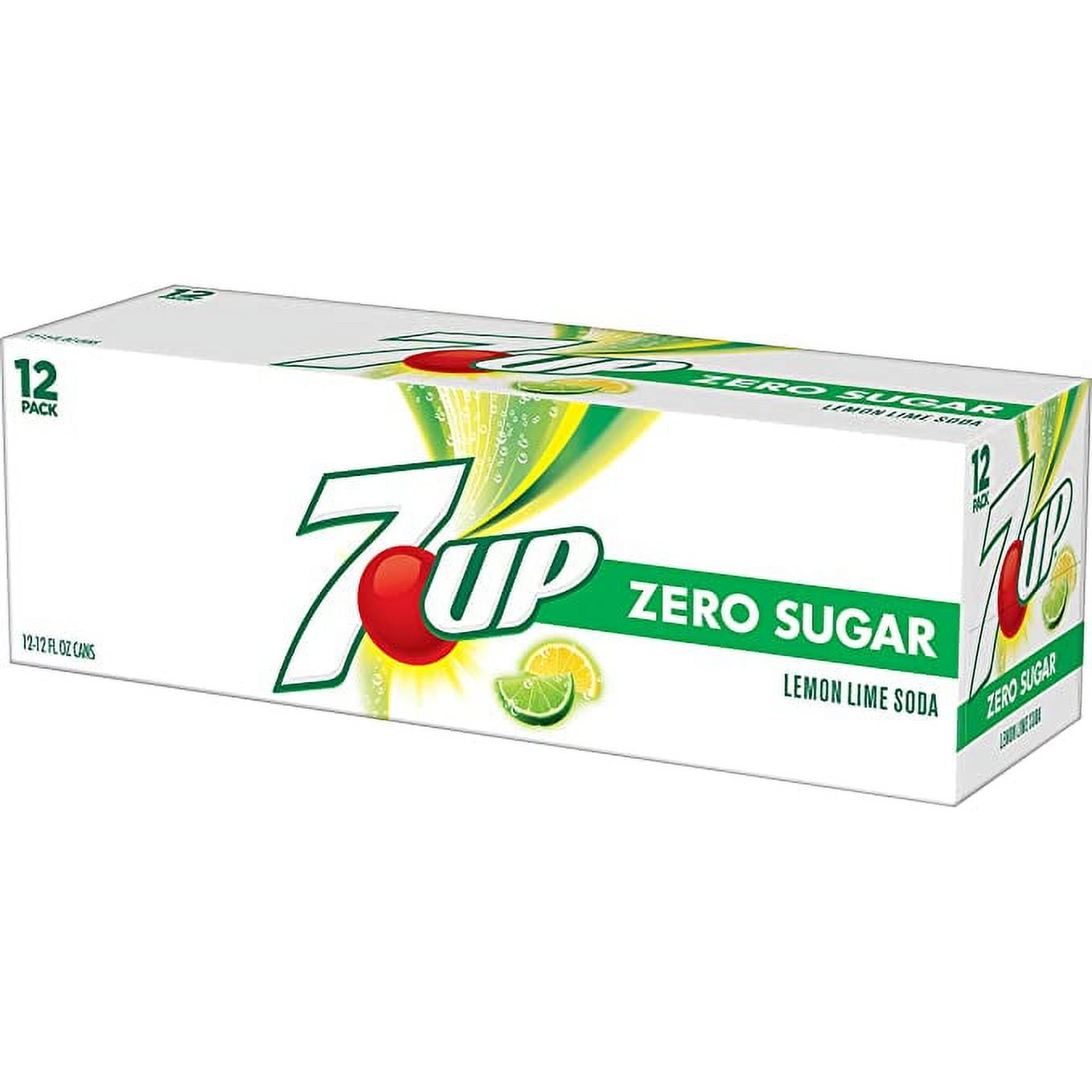 7UP Zero Sugar Lemon Lime Soda, Diet, Caffeine Free, 12 Fl Oz Cans ...