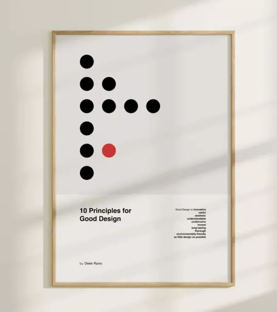 Dieter Rams 10 Principles For Good Design, Bauhaus Exhibition Poster NO ...