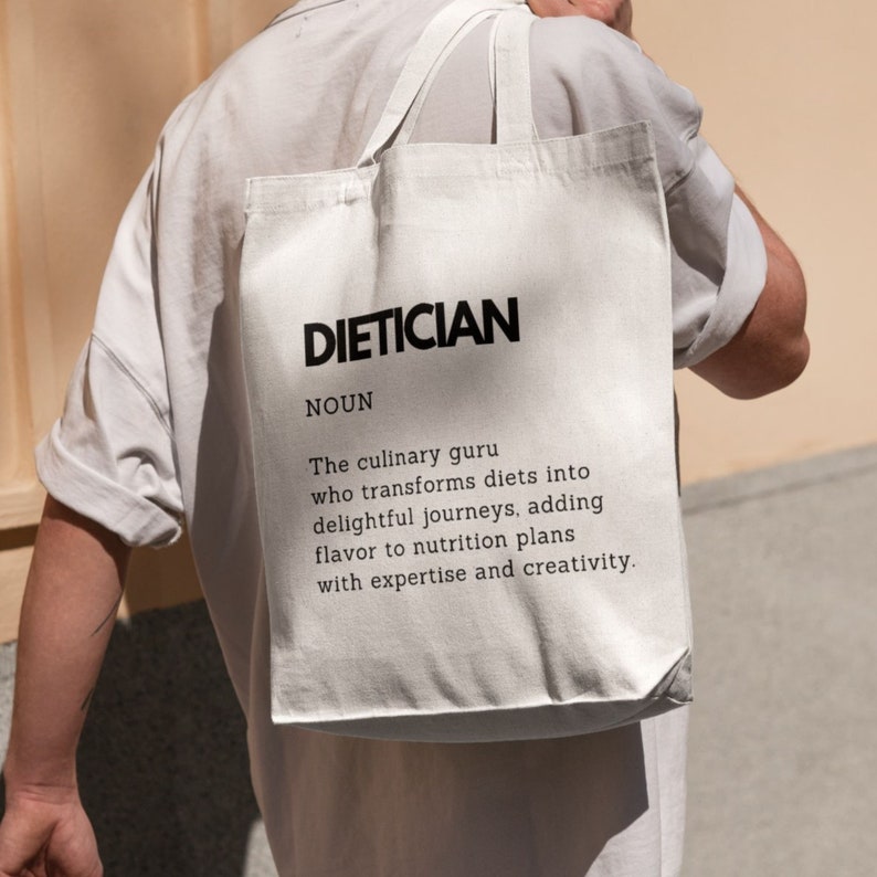 Dietitian Tote – Funny Gift for Healthy Eating Enthusiasts, Cotton ...