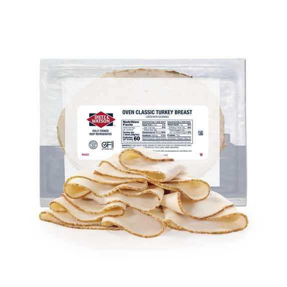 Dietz & Watson Oven Classic Turkey Breast, Pre-Sliced - Walmart.com