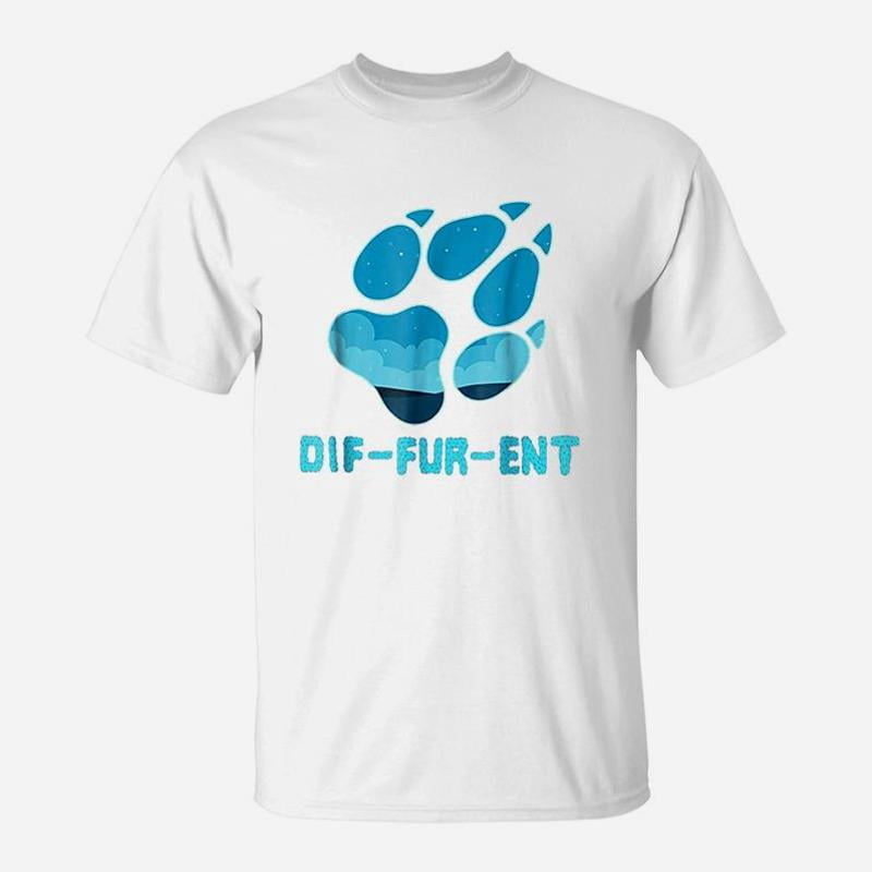 Dif Fur Ent Wolf Dog Paw TShirt - Walmart.com