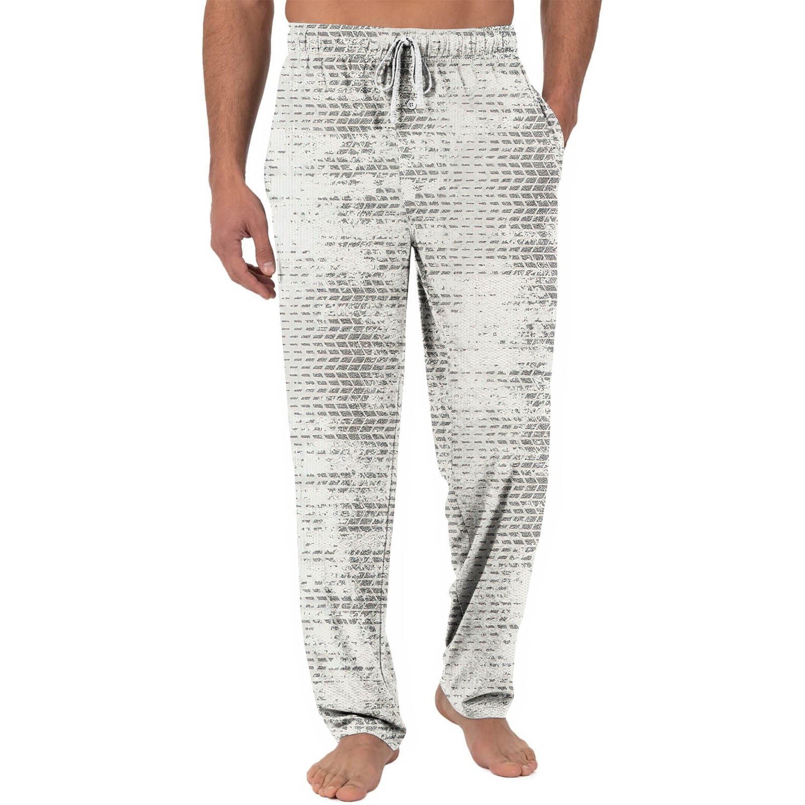 Difdany Men's Pink Pajama Pants Cozy Lounge Bottoms with Pockets for ...