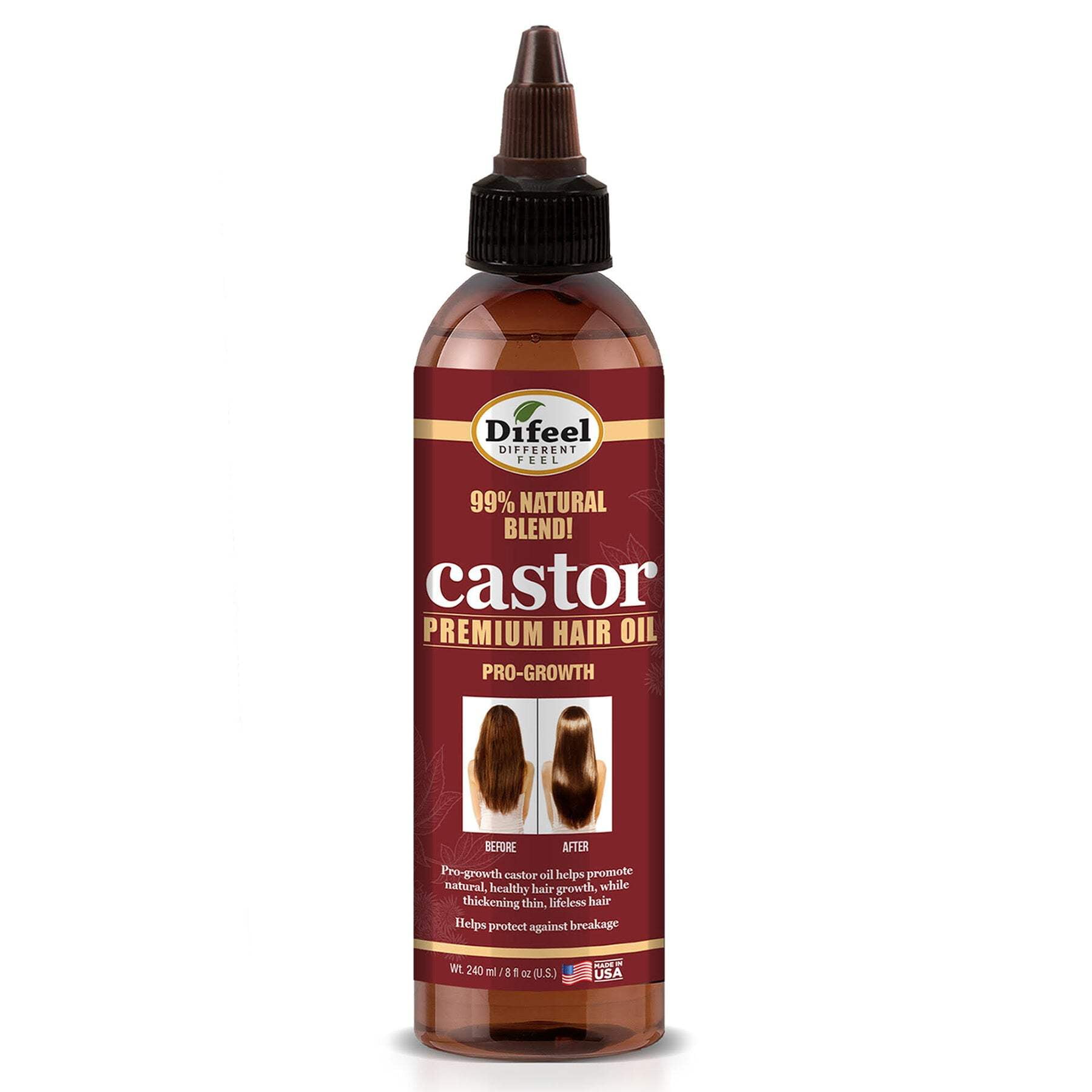 Difeel Healthy Castor Pro-Growth Hair Oil, Nourishing & Vitamin-Rich, 7 ...