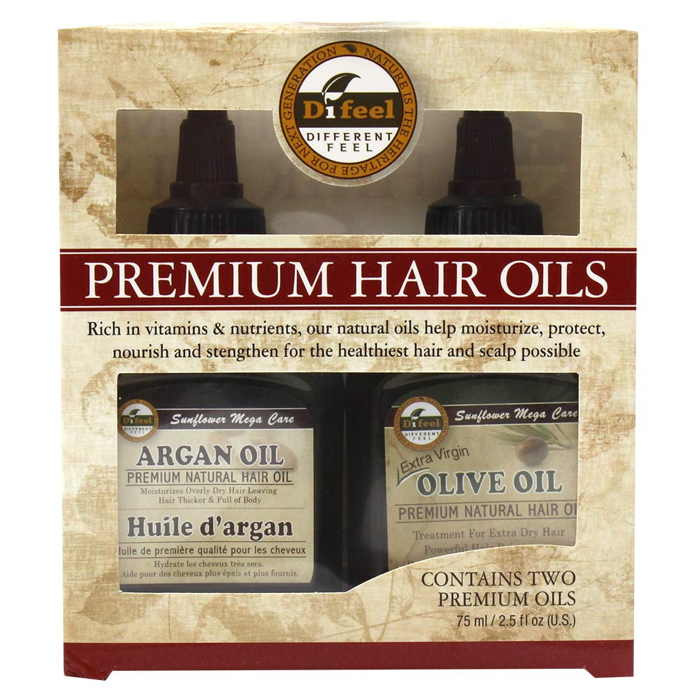 Difeel Premium Natural Hair Oil - Olive Oil Hair Oil and Argan Oil 2.5 ...