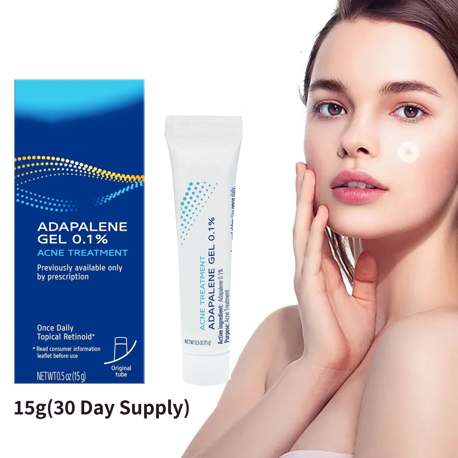 Diff-erin Acne Care Kit Comprehensive Solution with 0.1% Adapalene Gel & Benzoyl Peroxide ...