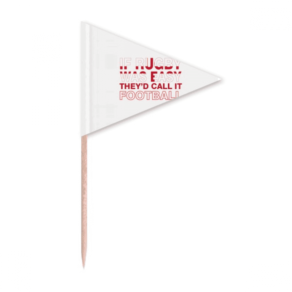 Difference Football Rugby Toothpick Triangle Cupcake Toppers Flag ...