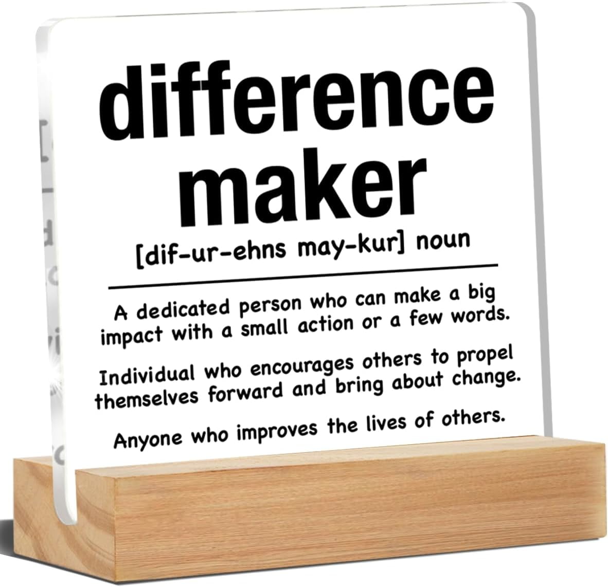 Difference Maker Decor Office Desk Signs Difference Maker Definition ...