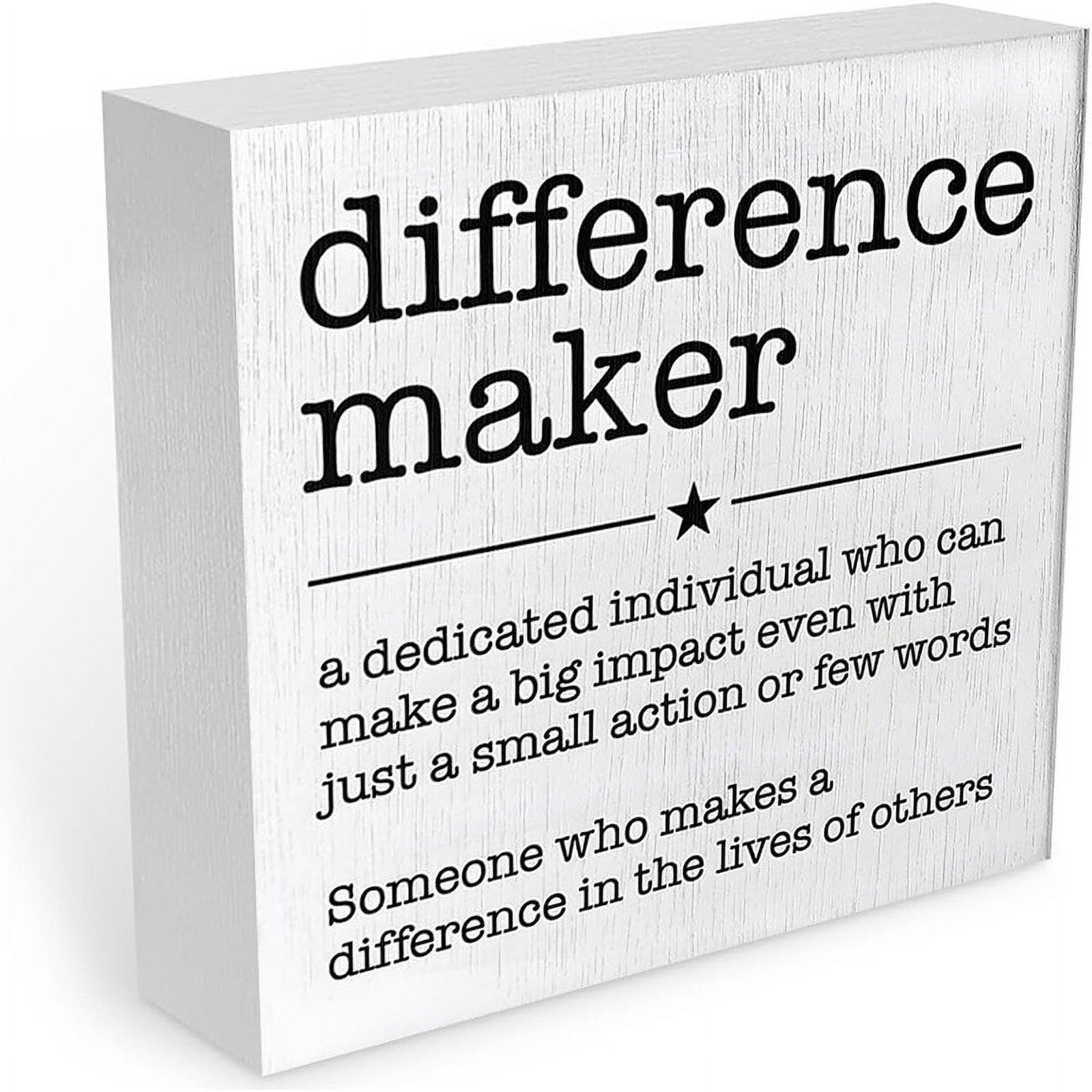 Difference Maker Definition Decorative Wooden Box Sign Thank You ...