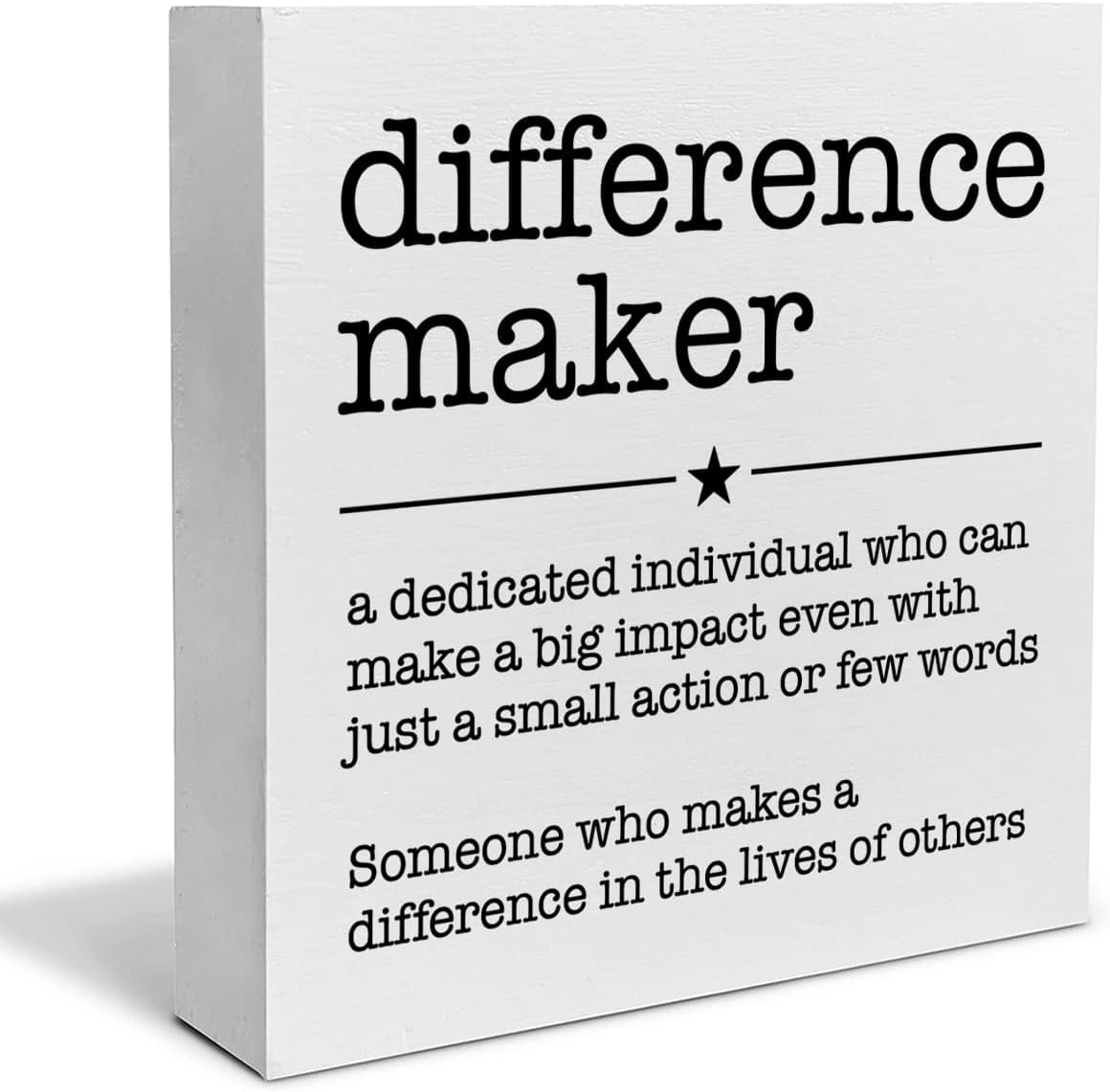 Difference Maker Definition Decorative Wooden Box Sign Thank You ...