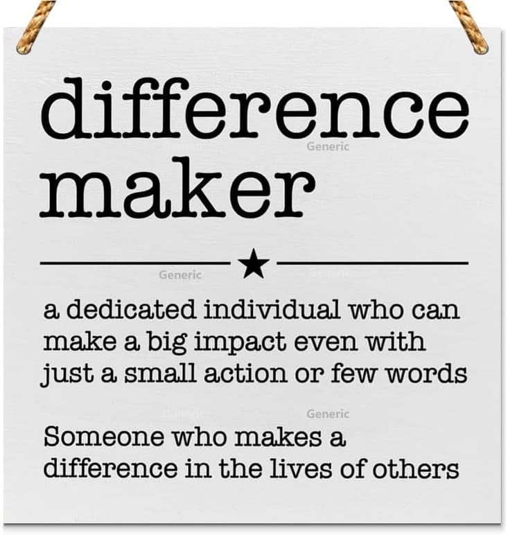 Difference Maker Definition Decorative Wooden Sign Thank You ...
