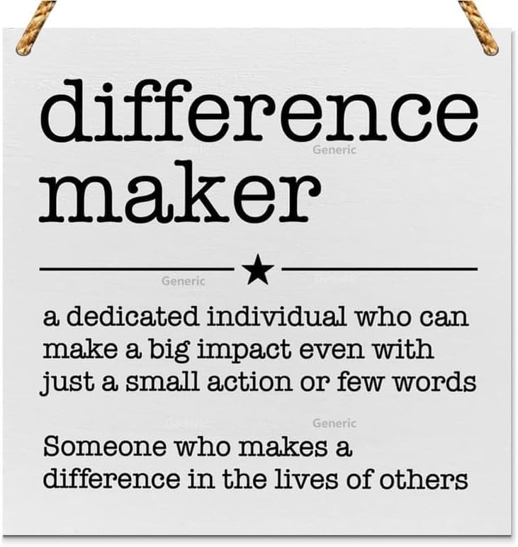 Difference Maker Definition Decorative Wooden Sign Thank You ...