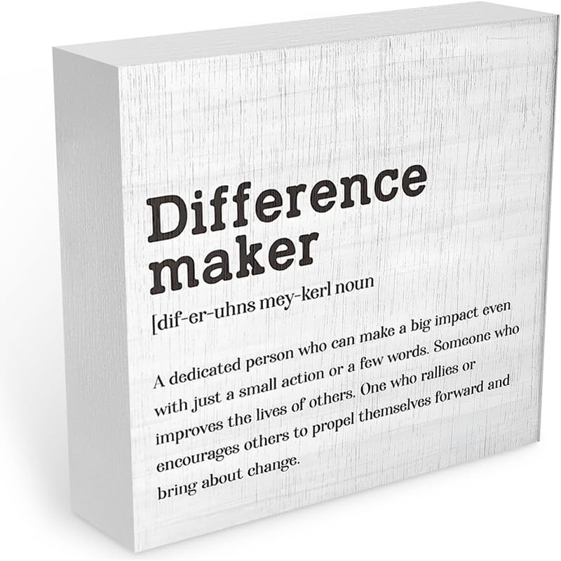 Difference Maker Definition Home Office Decor Wooden Box Sign ...