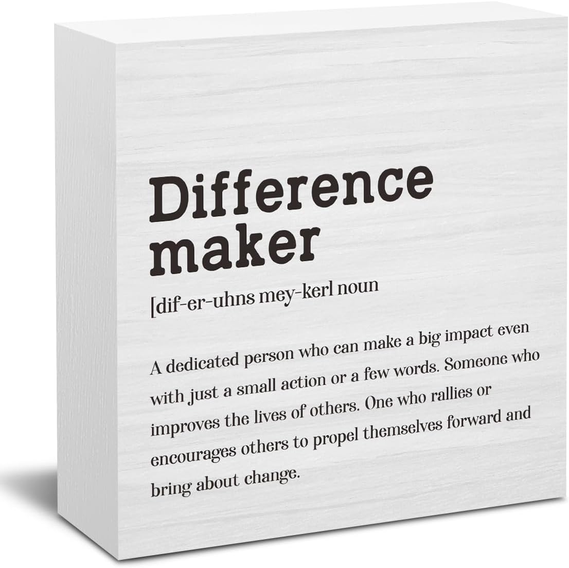 Difference Maker Definition Home Office Decor Wooden Box Sign ...