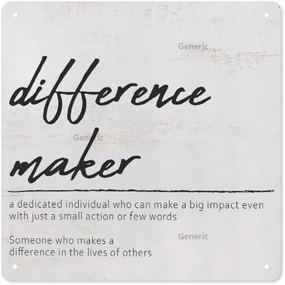 Difference Maker Definition Plaque Motivational Quotes Plaque Sign ...