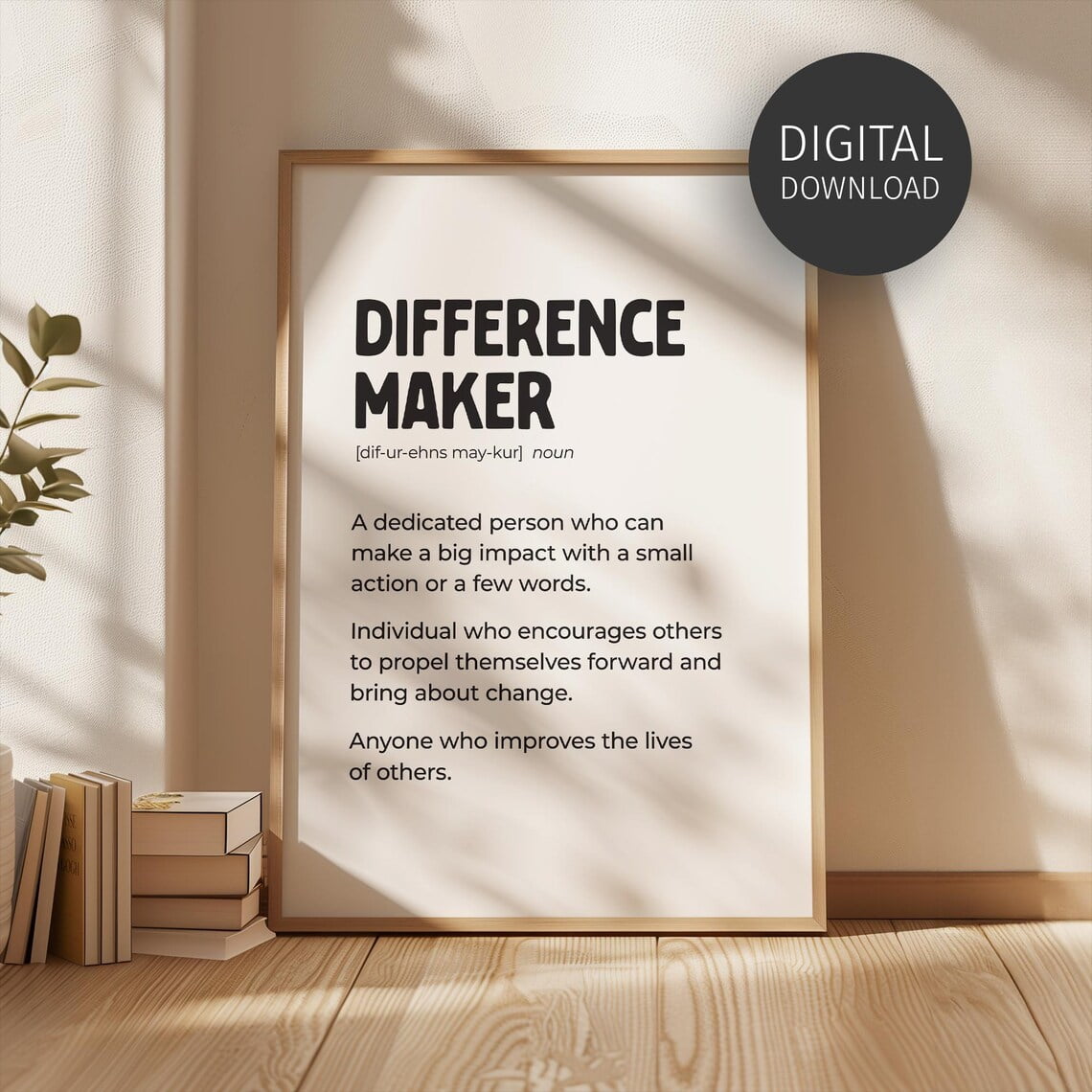 Difference Maker Definition Poster, Inspirational Classroom Decor ...